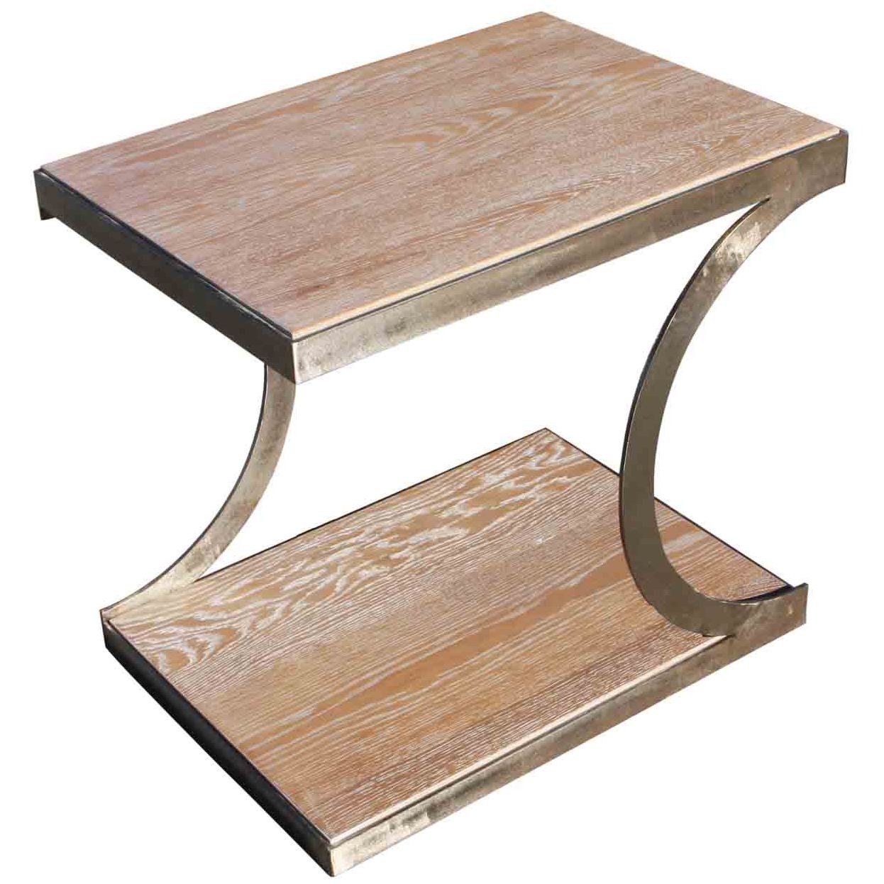 Unique Metal and White Oak Side Table – Mortise & Tenon