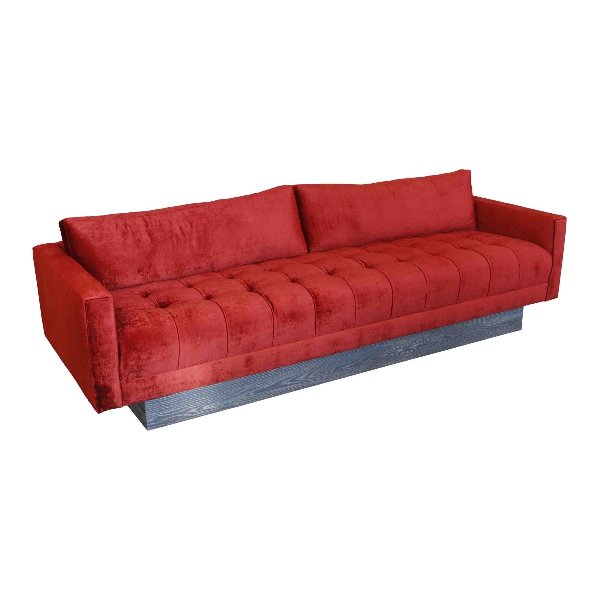 Sexy Tufted Red Sofa- Custom Upholstered Home Furnishings Hand Made in ...