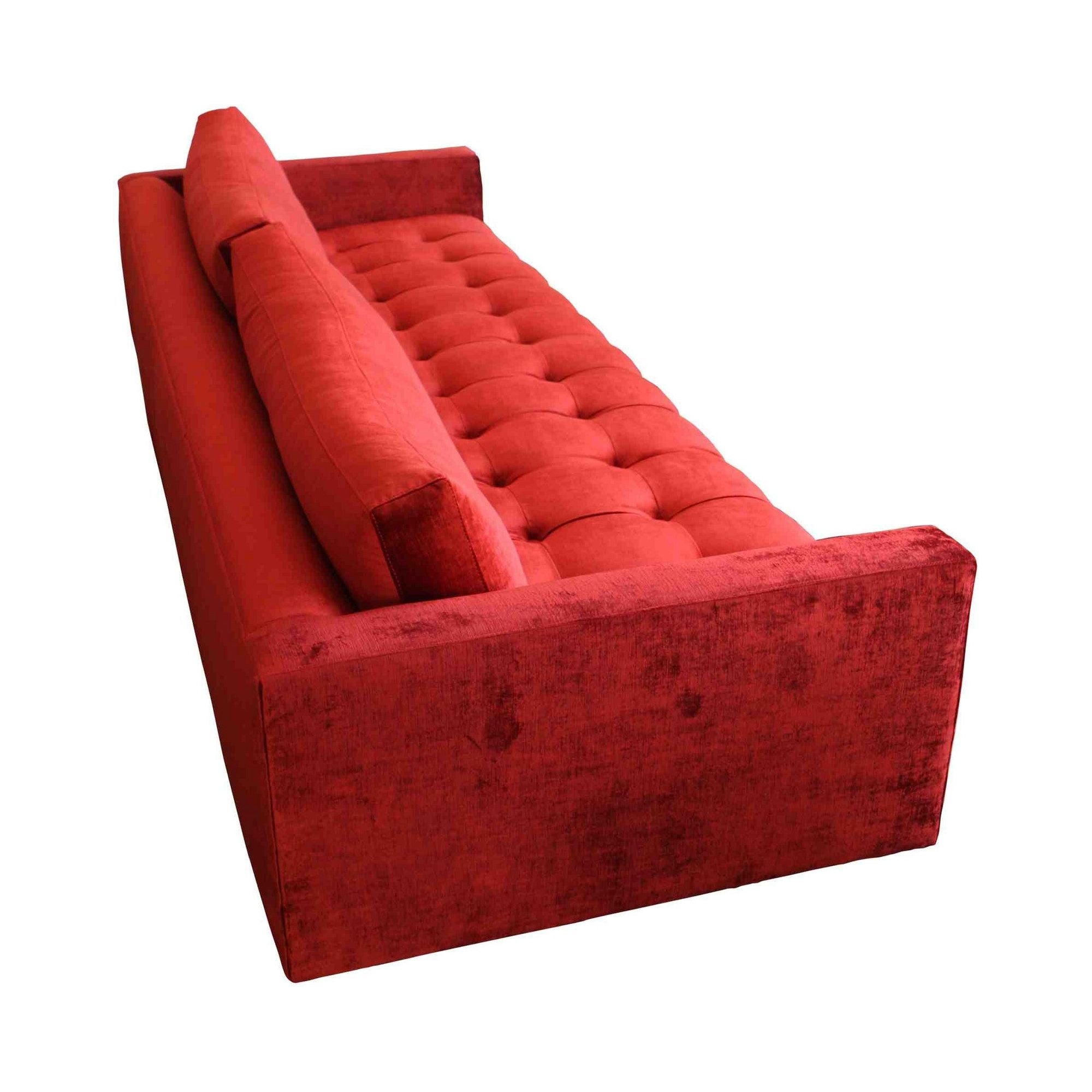 Sexy Tufted Red Sofa- Custom Upholstered Home Furnishings Hand Made in ...