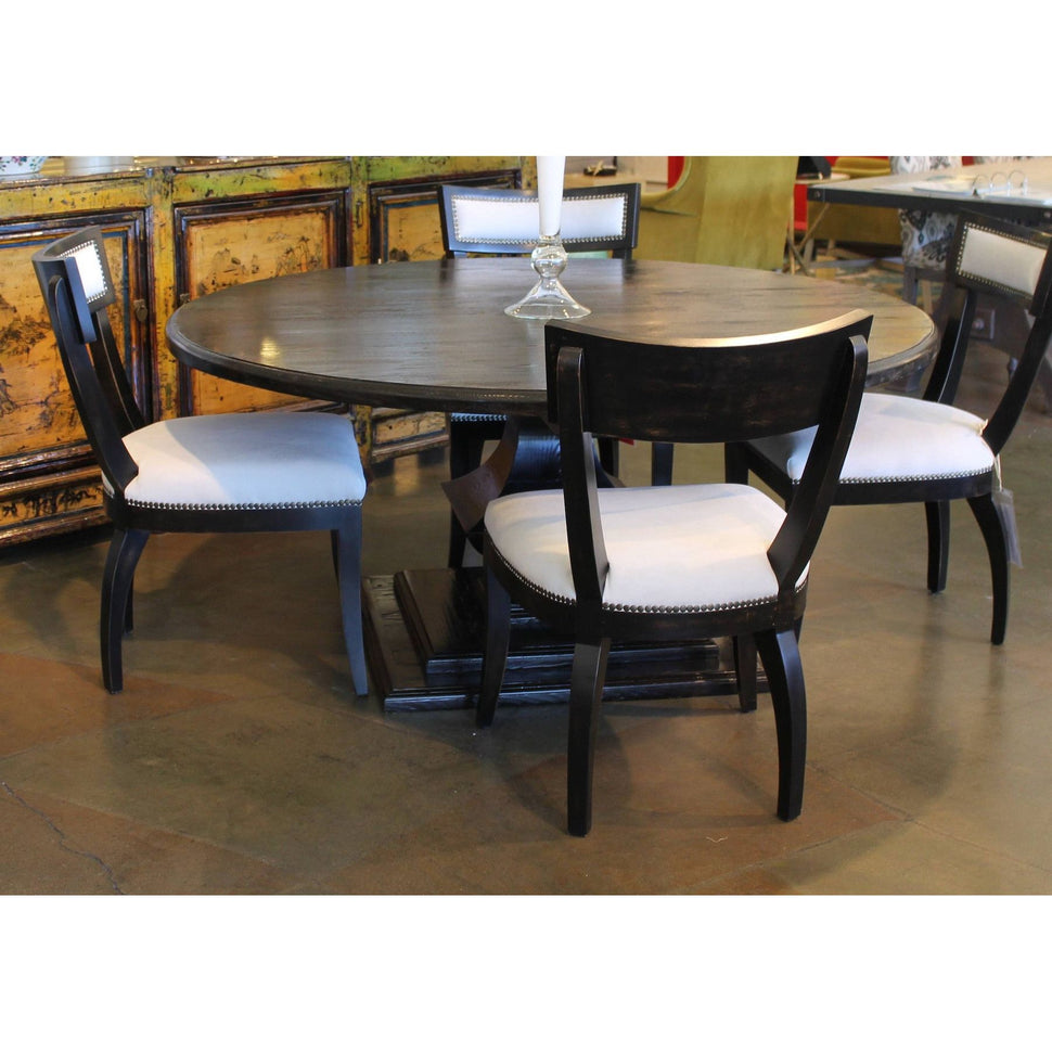Algonquin Round Pedestal Dining Table in Reclaimed Wood – Mortise & Tenon Algonquin Round Pedestal Dining Table in Reclaimed Wood – Mortise & Tenon