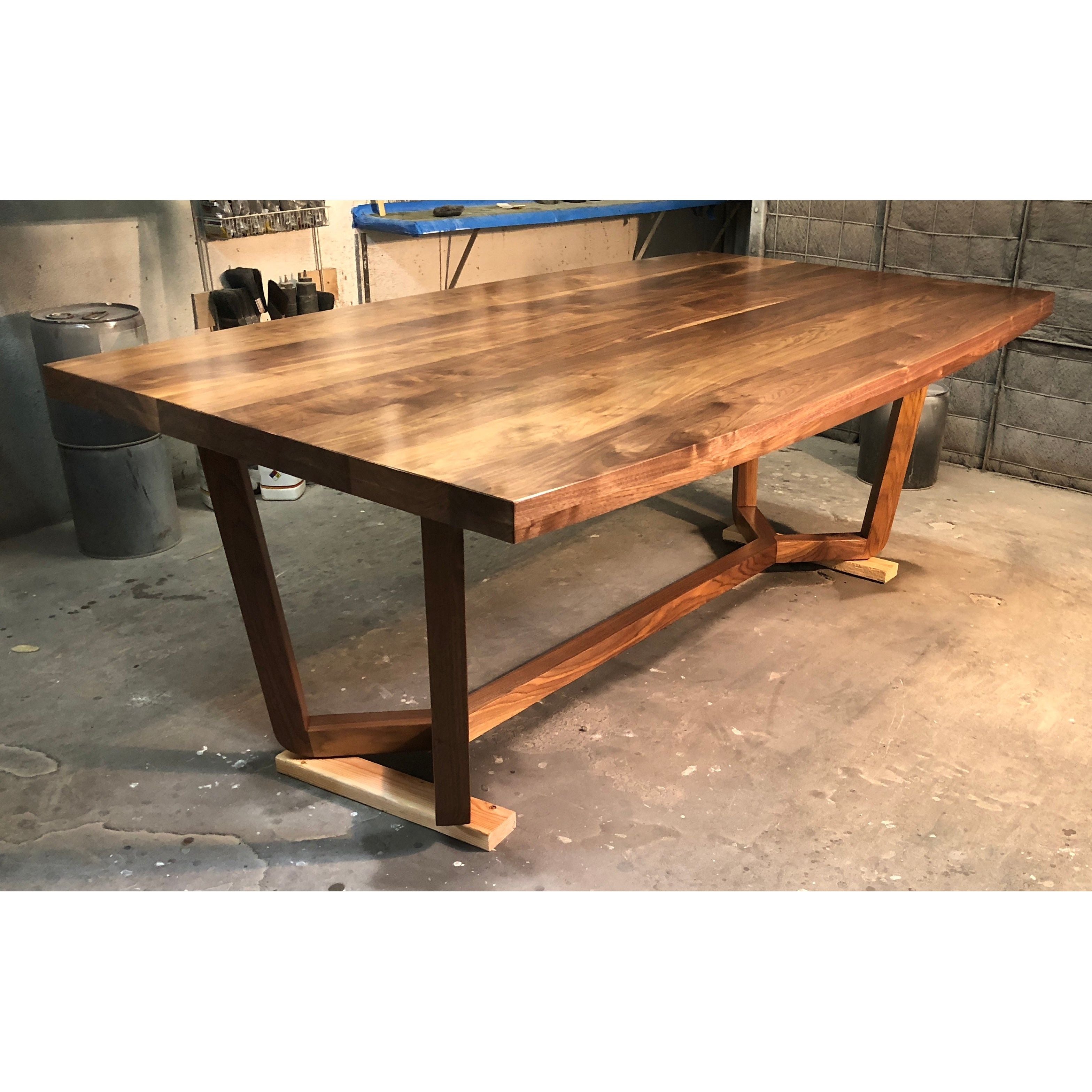Contemporary Walnut Dining Table – Mortise & Tenon