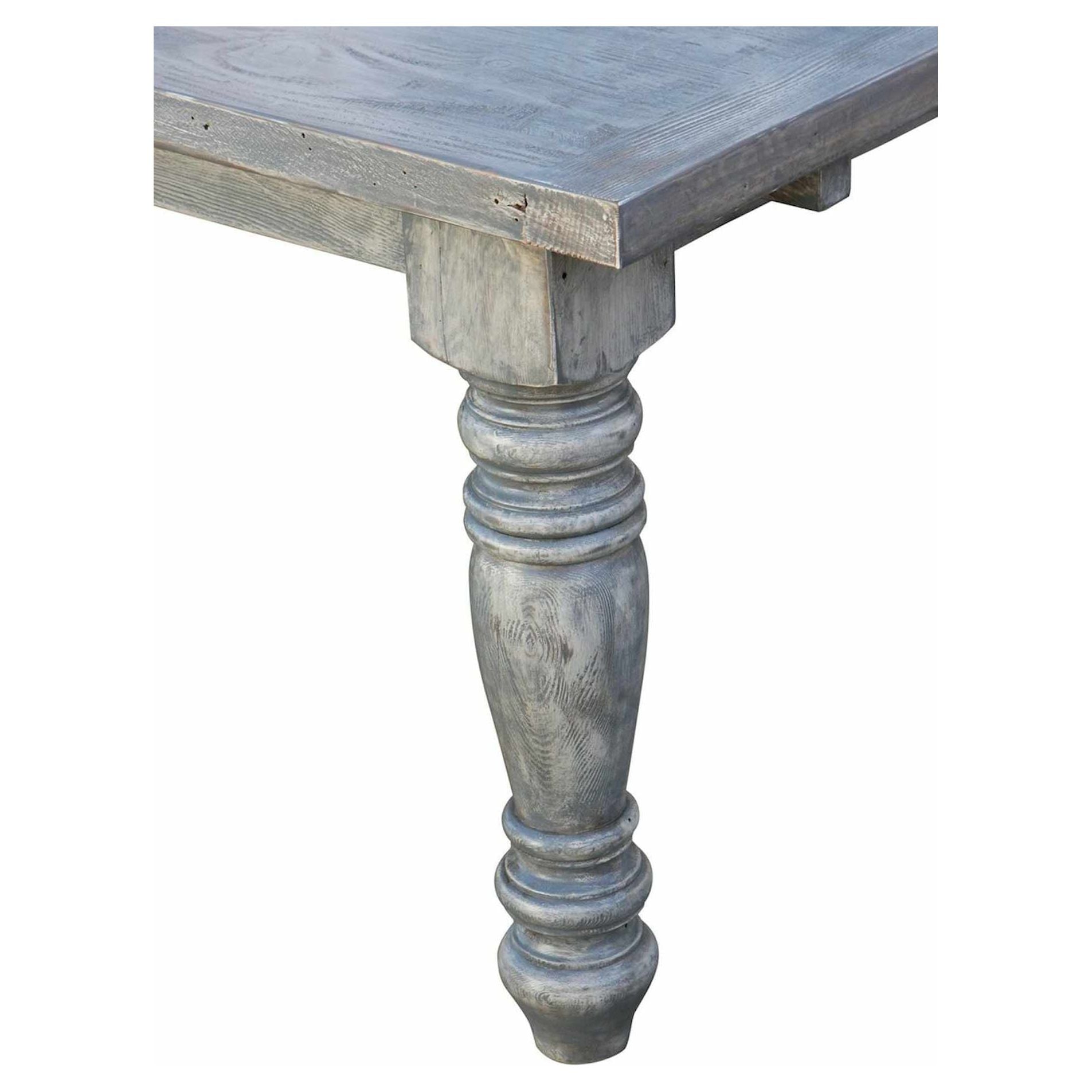 Sienna Reclaimed Wood Turned Leg Dining Table with Extension – Mortise ...
