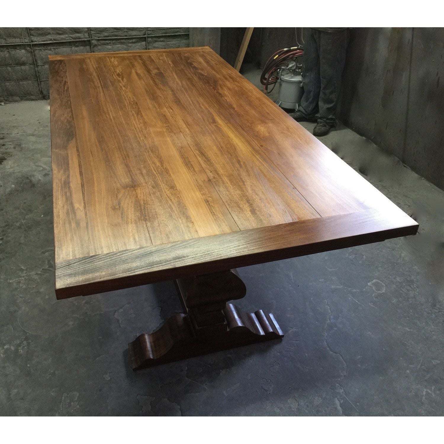Custom Dining Tables Handmade from Traditional Trestle Tables, Leaf ...