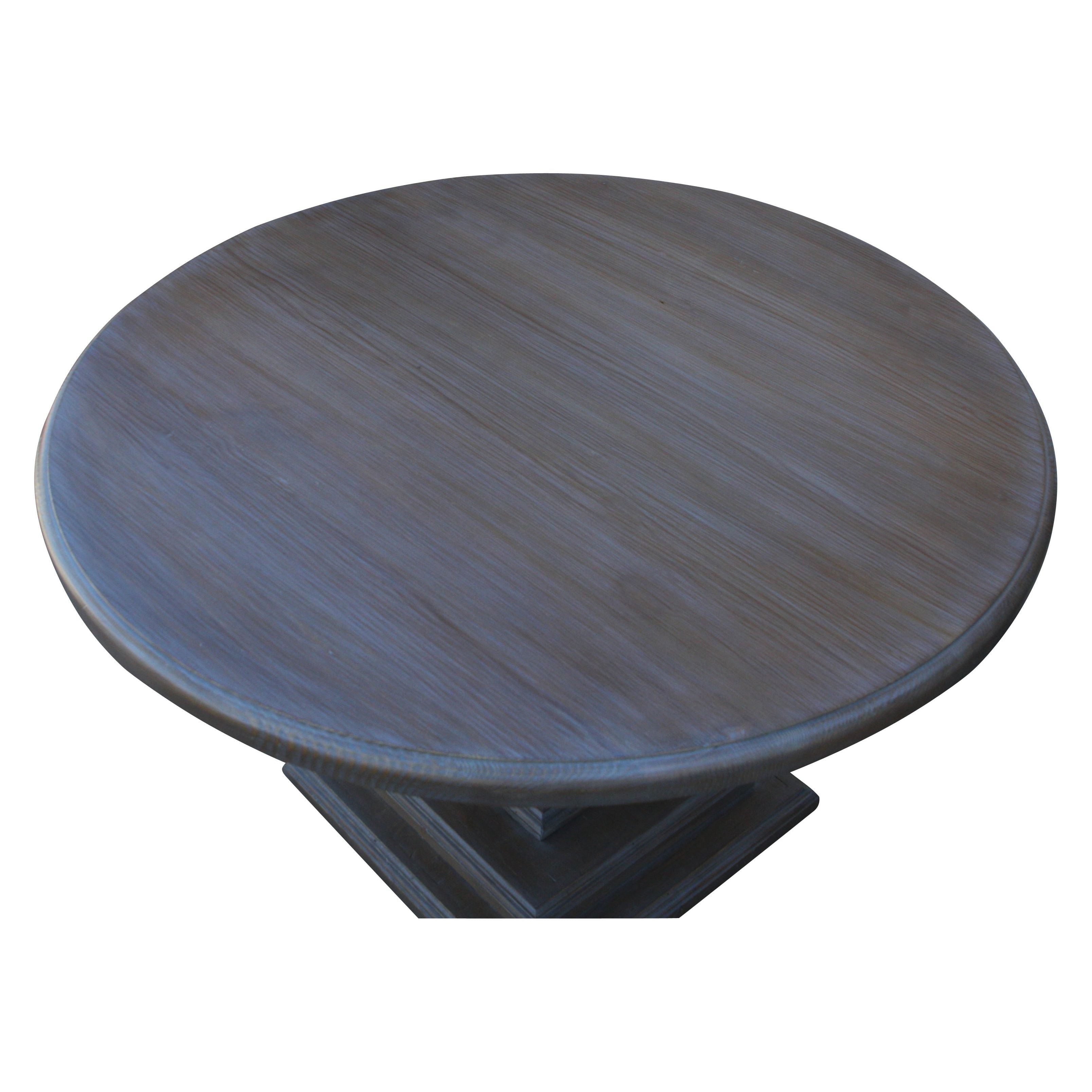 Algonquin Round Pedestal Dining Table in Reclaimed Wood – Mortise & Tenon Algonquin Round Pedestal Dining Table in Reclaimed Wood – Mortise & Tenon