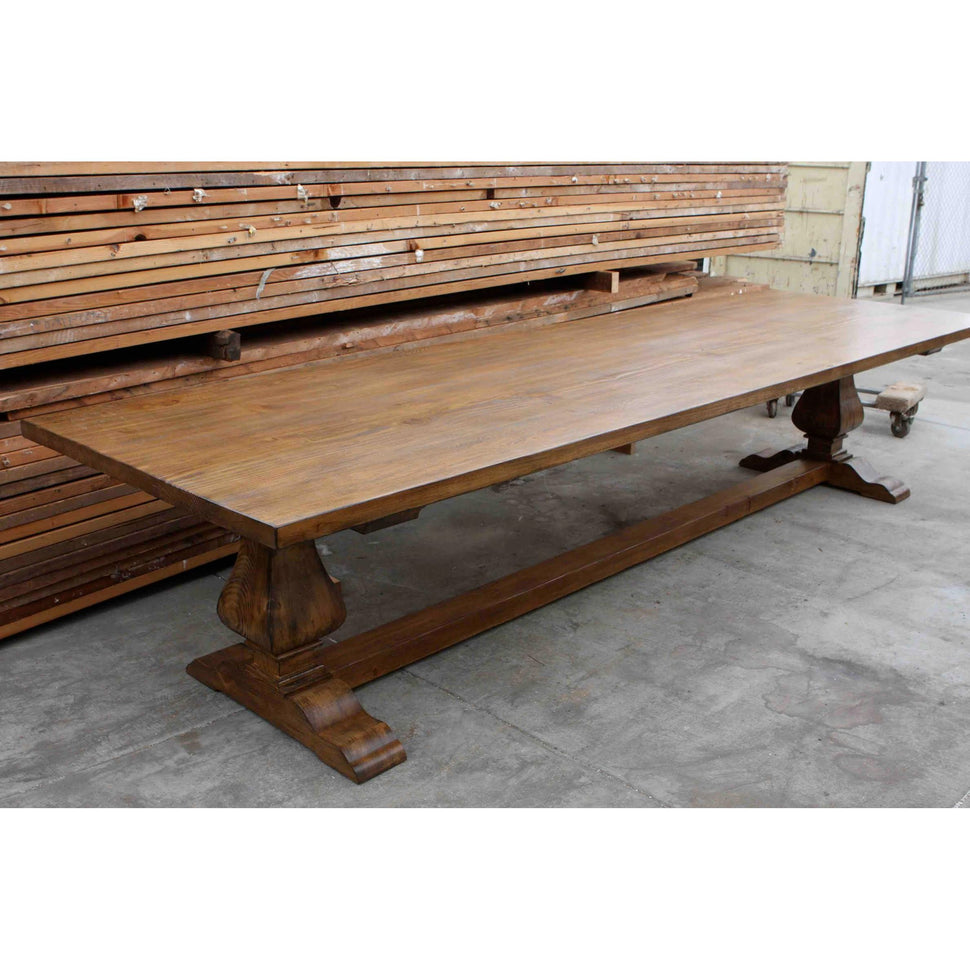 Custom Dining Tables Handmade from Traditional Trestle Tables, Leaf ...