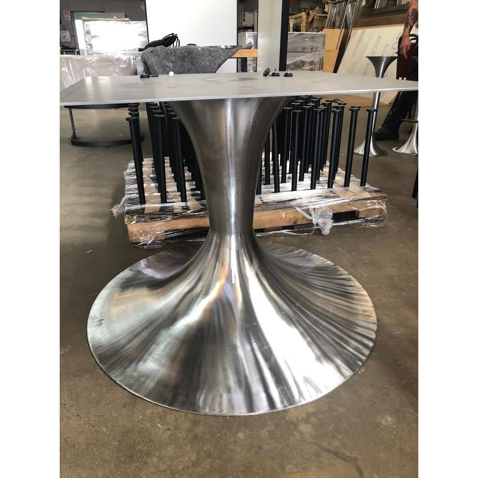 Custom Metal Tulip Bases – Mortise & Tenon