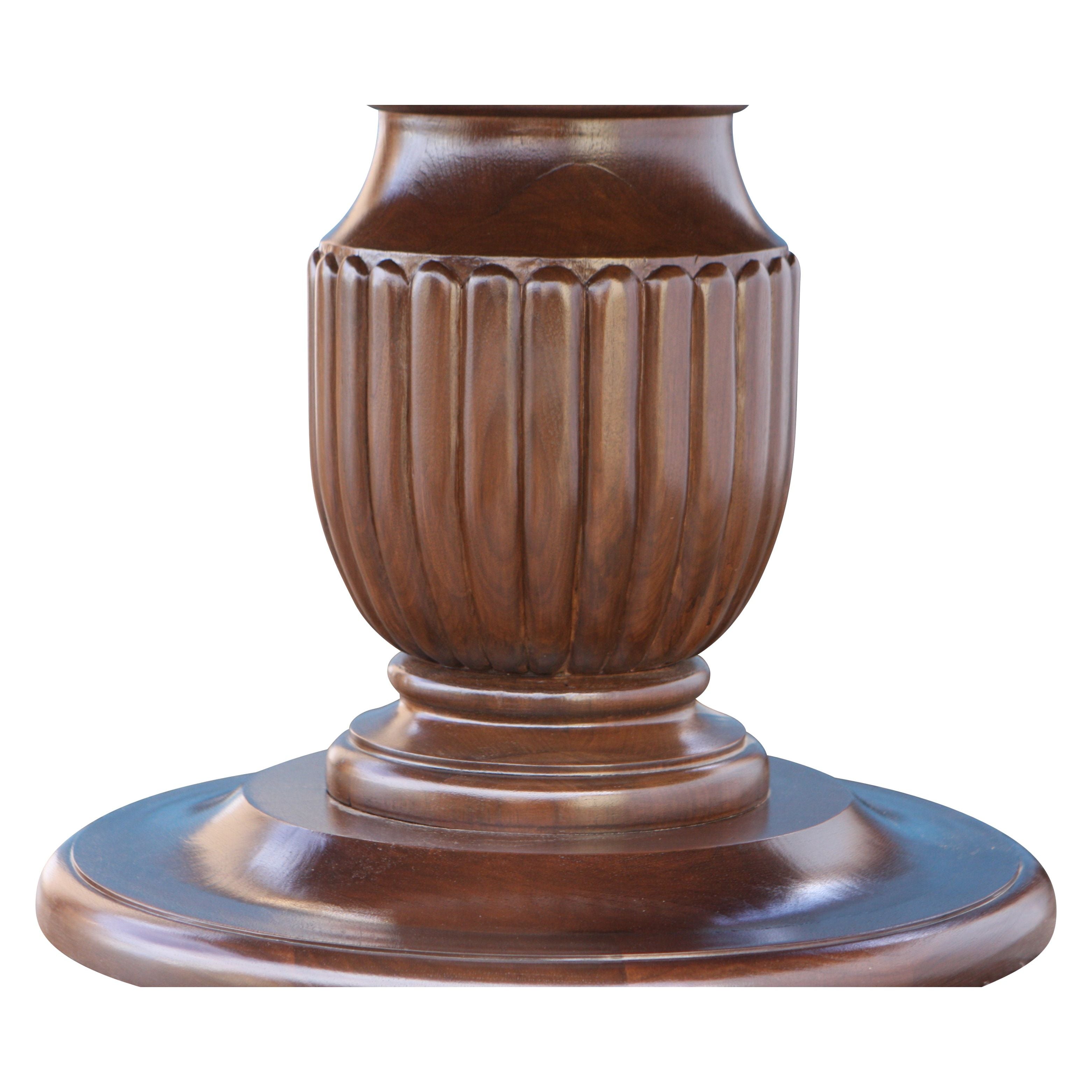 Fluted Pedestal Dining Table – Mortise & Tenon