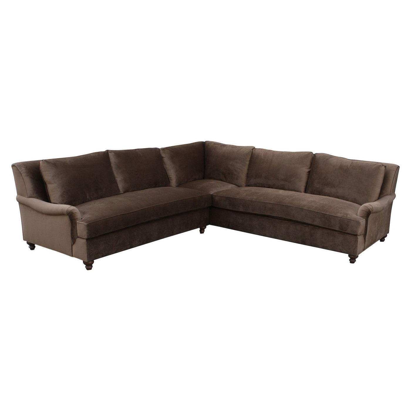 English Rolled Arm Sectional and Sofas Custom Made in Our Los Angeles ...
