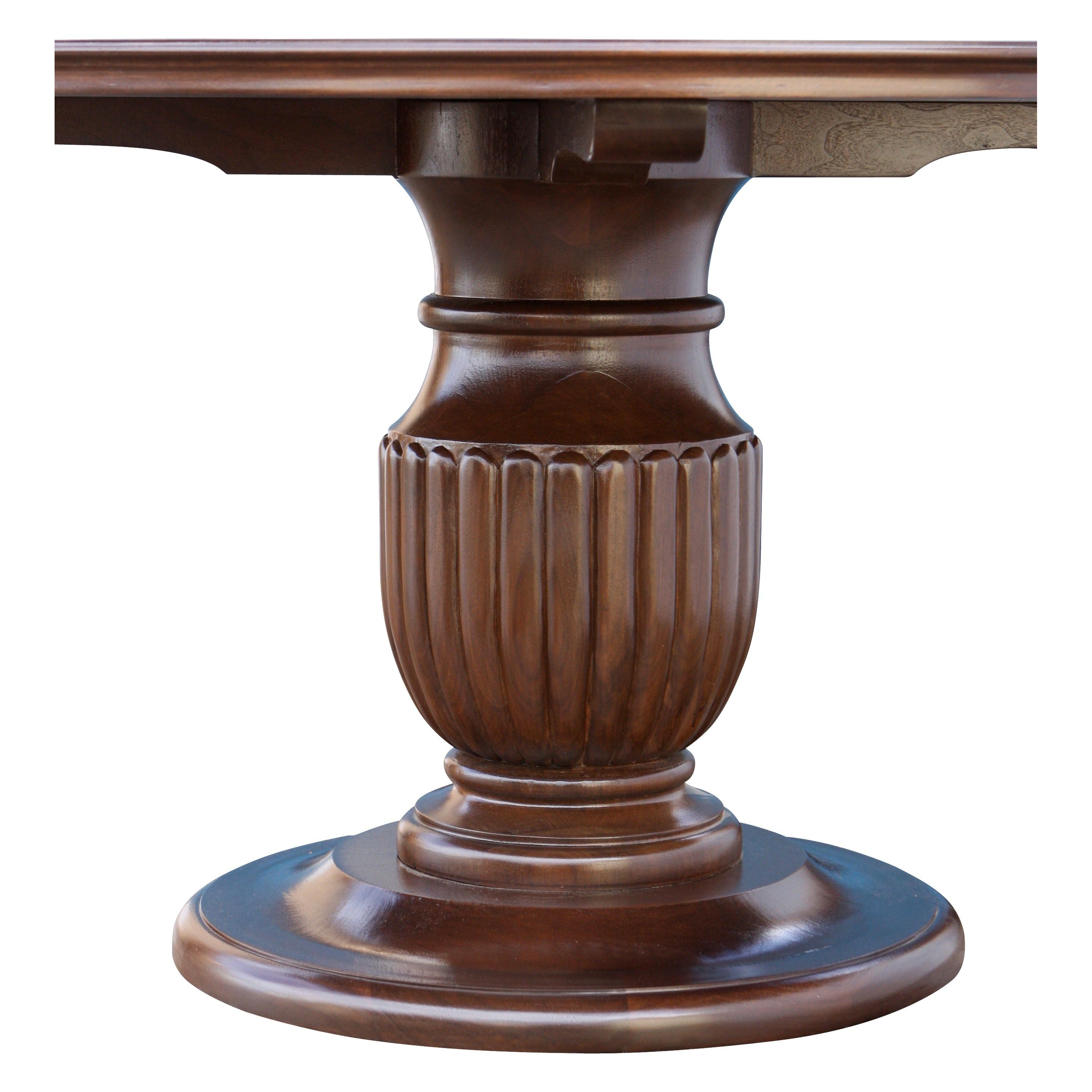 Fluted Pedestal Dining Table – Mortise & Tenon