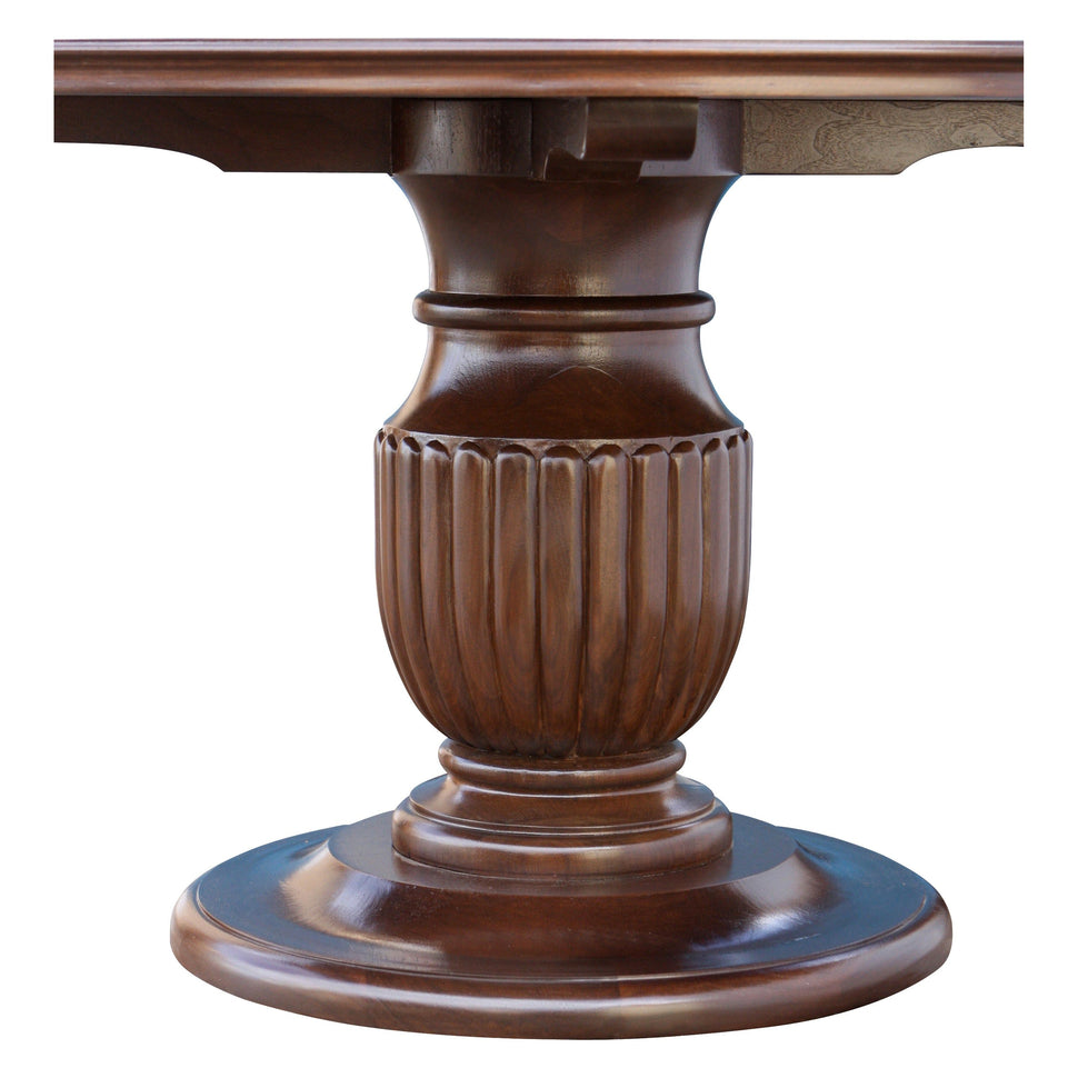 Fluted Pedestal Dining Table – Mortise & Tenon