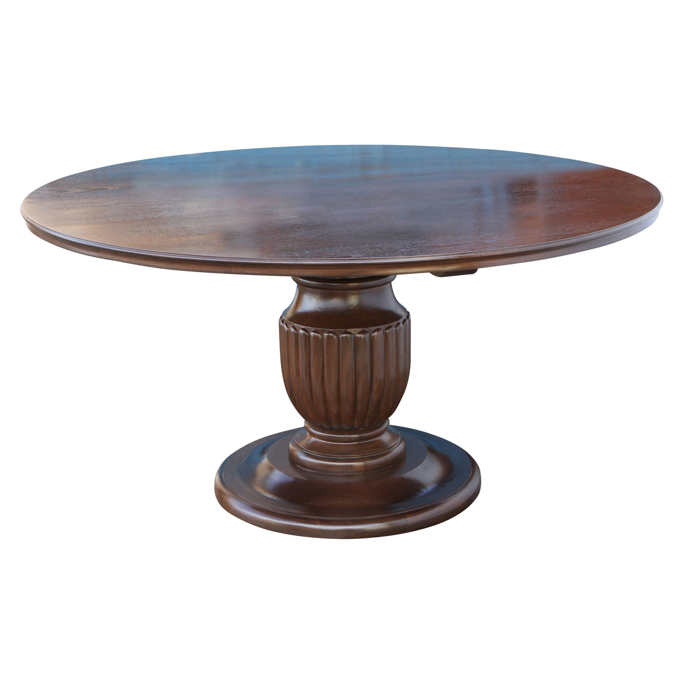 Fluted Pedestal Dining Table – Mortise & Tenon