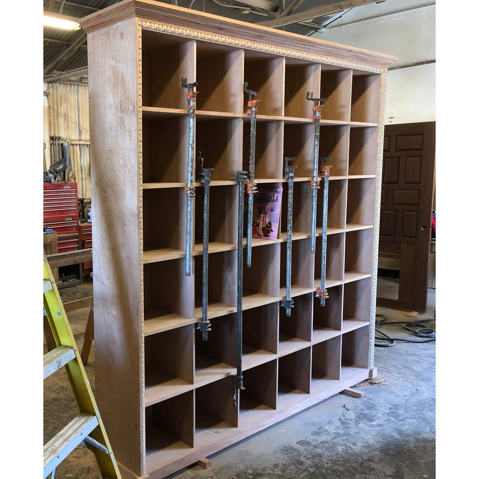 Awesome Record Collection - Custom Mahogany Bookcase – Mortise & Tenon