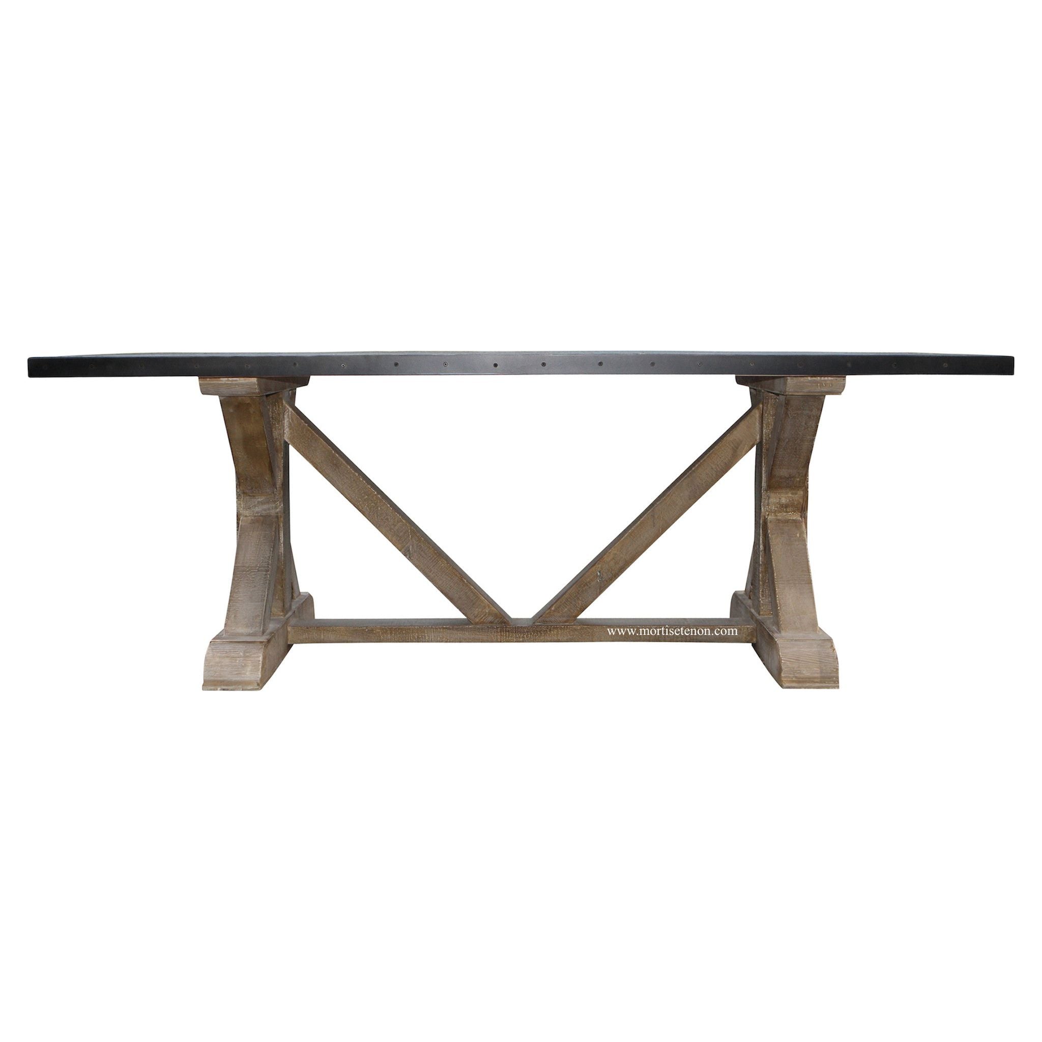 Battery Park Zinc Top Dining Table – Mortise & Tenon