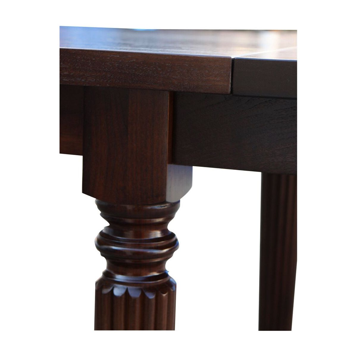 Custom Fluted Leg Extension Dining Table – Mortise & Tenon