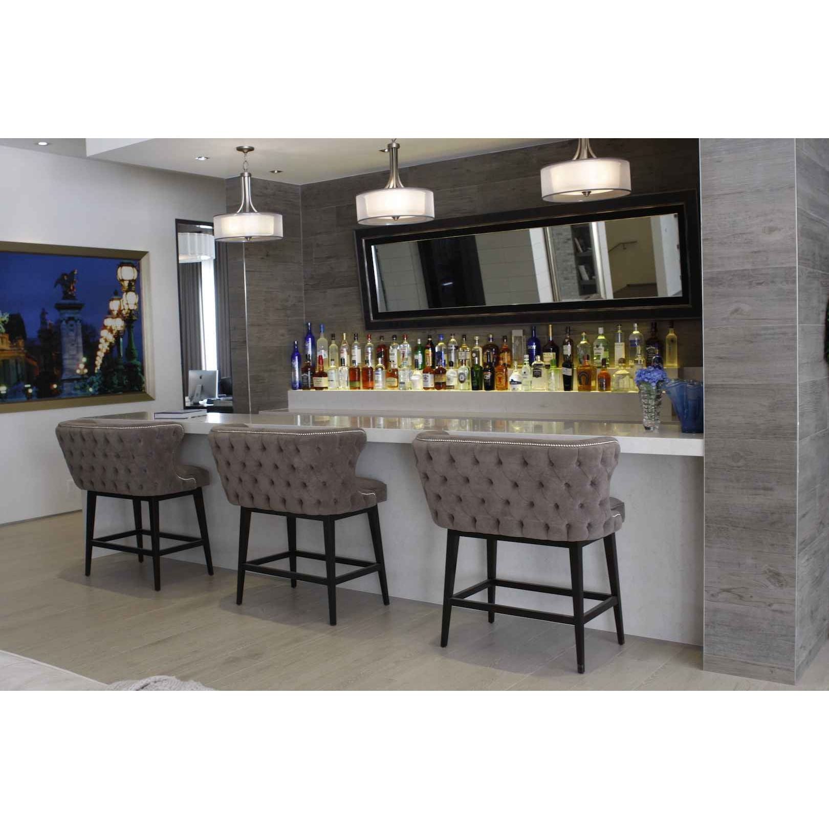 Belair Tufted Bar Stool Bench – Mortise & Tenon