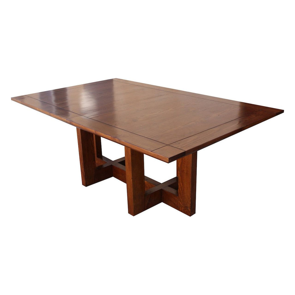 Mid-Century Modern Metro Extension Trestle Dining Table – Mortise & Tenon