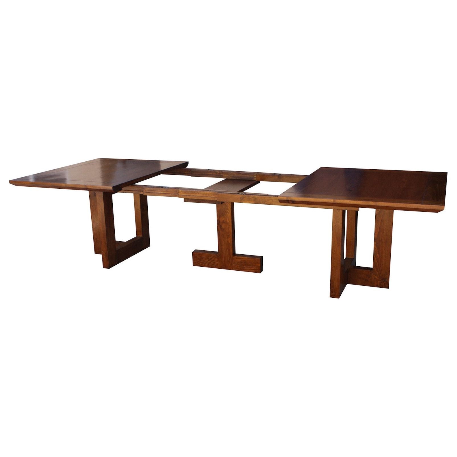 Mid-Century Modern Metro Extension Trestle Dining Table – Mortise & Tenon