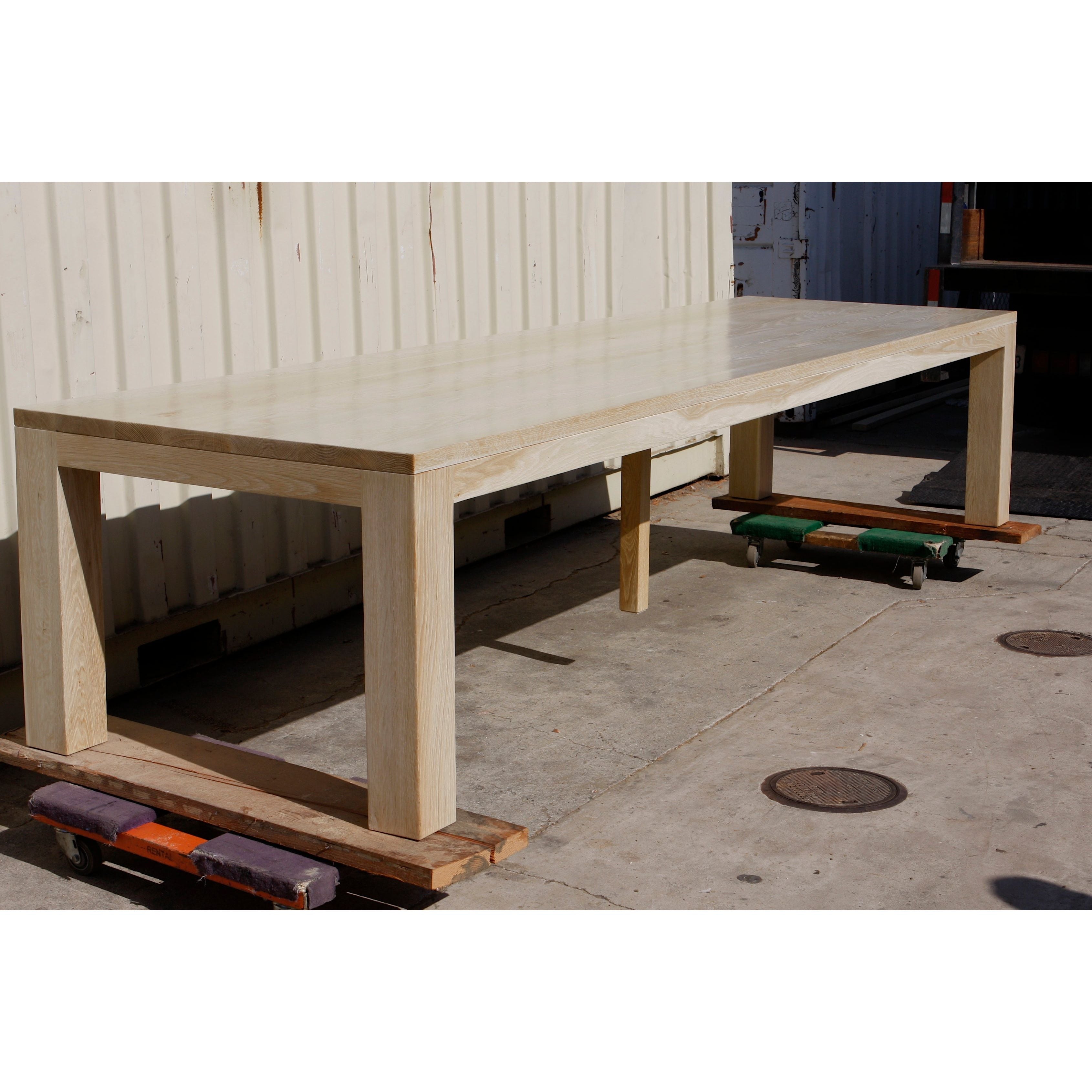 Solid White Oak Dining Table Traditional Mortise & Tenon Construction ...