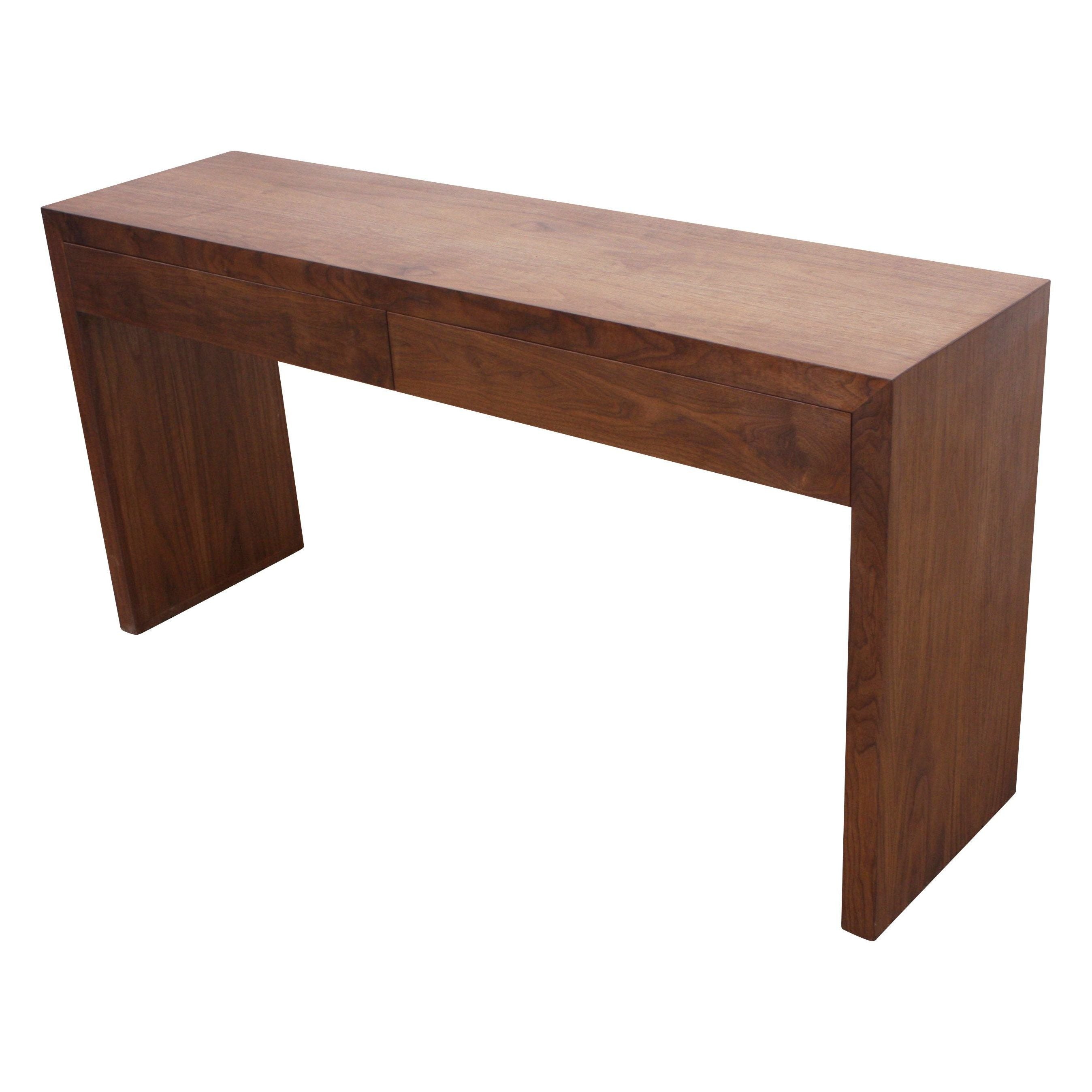 Modern Solid Walnut Console Table – Mortise & Tenon