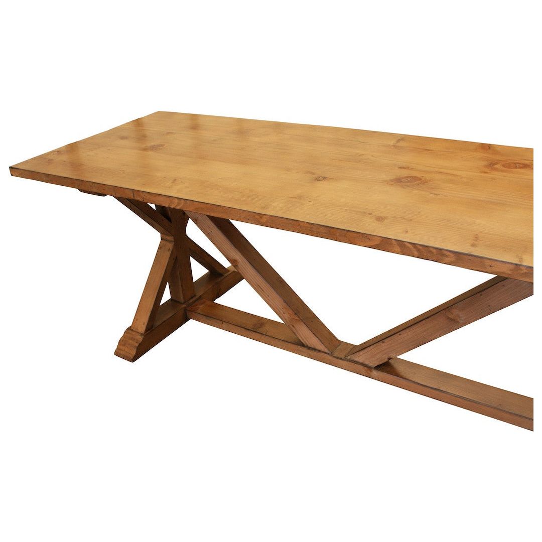 Country Trestle Refectory Dining Table – Mortise & Tenon