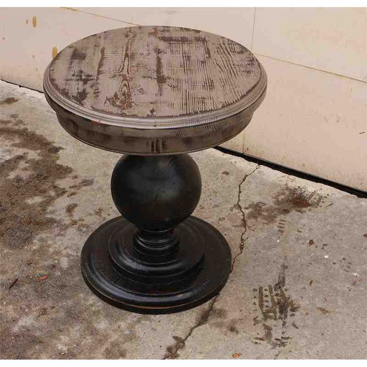 Round End Table Built in Reclaimed Lumber-Reclaimed lumber, reclaimed ...