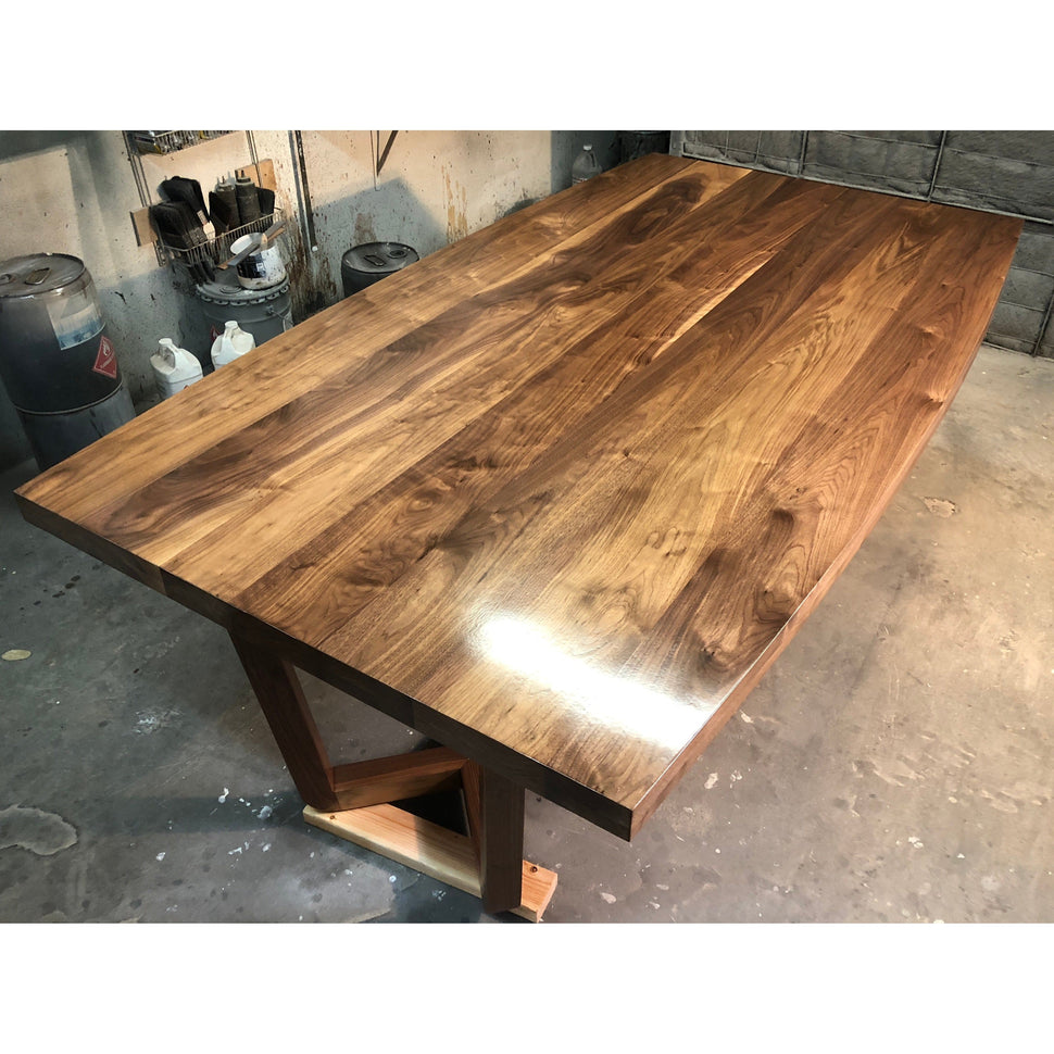 Contemporary Walnut Dining Table – Mortise & Tenon