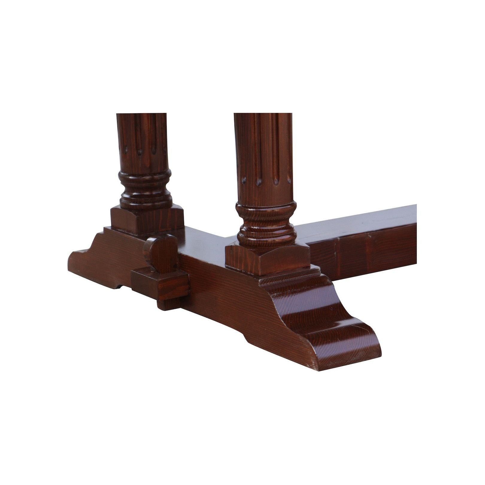 Cambria Rustic Extension Trestle Dining Table Built in Reclaimed Wood ...