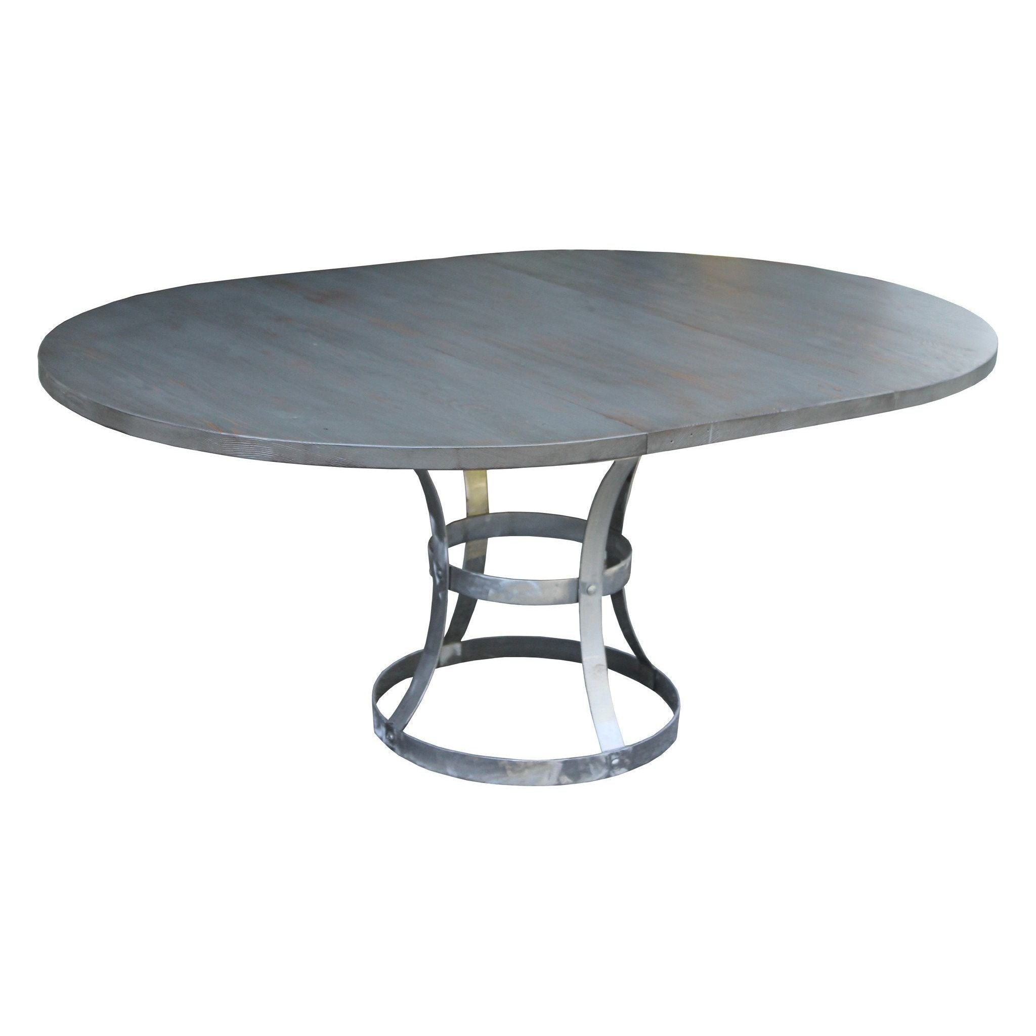 Detroit Dining Table in Reclaimed Wood and Metal – Mortise & Tenon