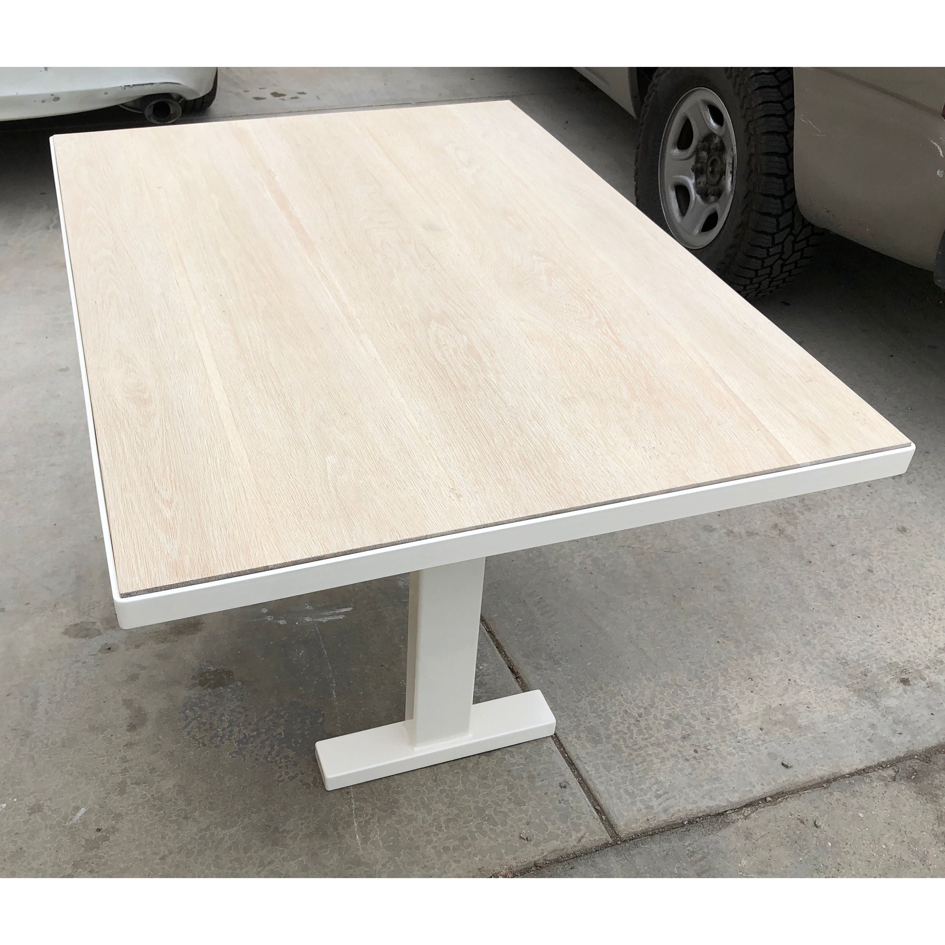 Custom White Oak and Powder Coated White Metal – Mortise & Tenon